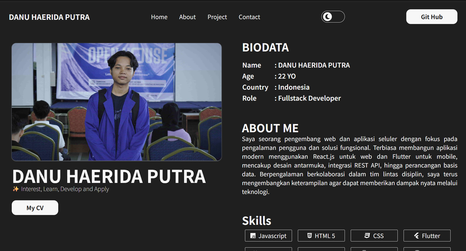Portofolio Danu | Web & Mobile Developer